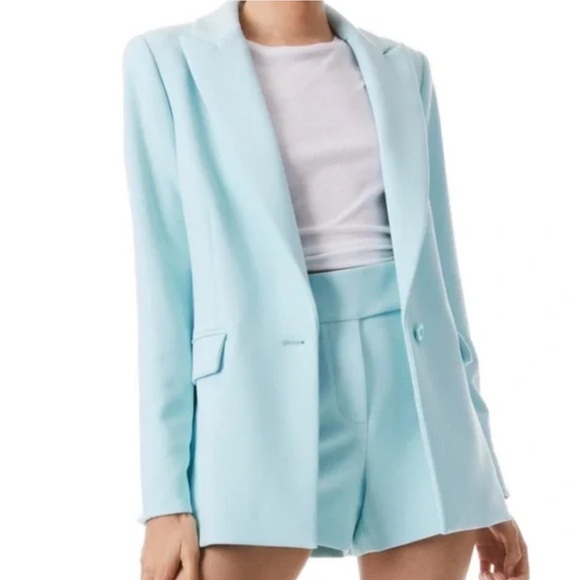 Alice + Olivia | Jackets & Coats | Alice Olivia Justine Light Blue ...